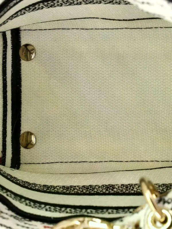 Dior Lady D-lite Embroidered Canvas Satchel - Multicolour