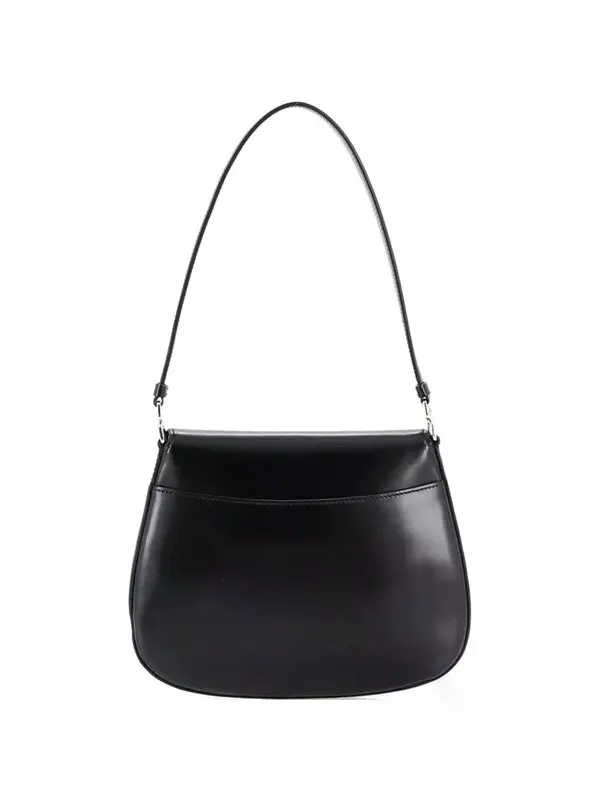 Prada Cleo Flap Shoulder Bag Spazzolato Leather Small - Black