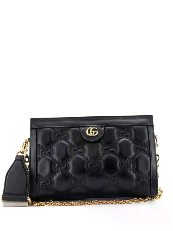Gucci Gg Matelasse Leather Small Shoulder Bag - Black