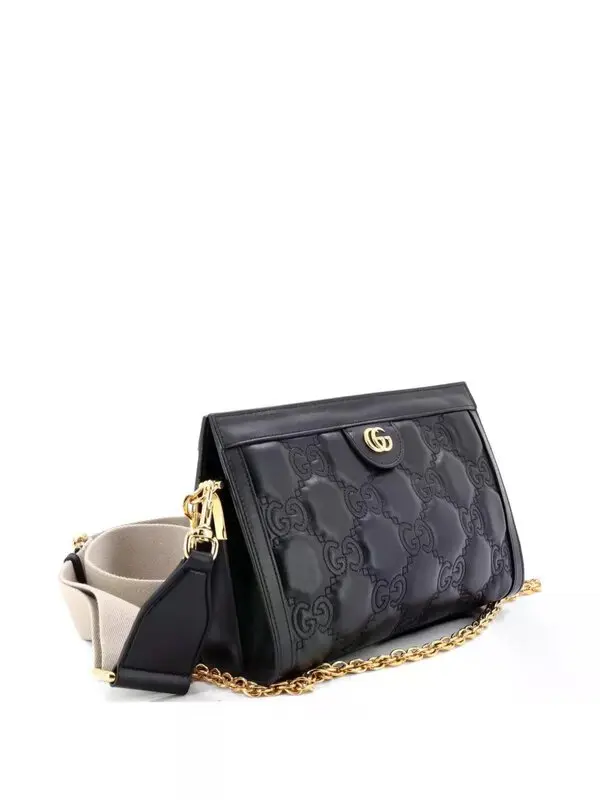 Gucci Gg Matelasse Leather Small Shoulder Bag - Black