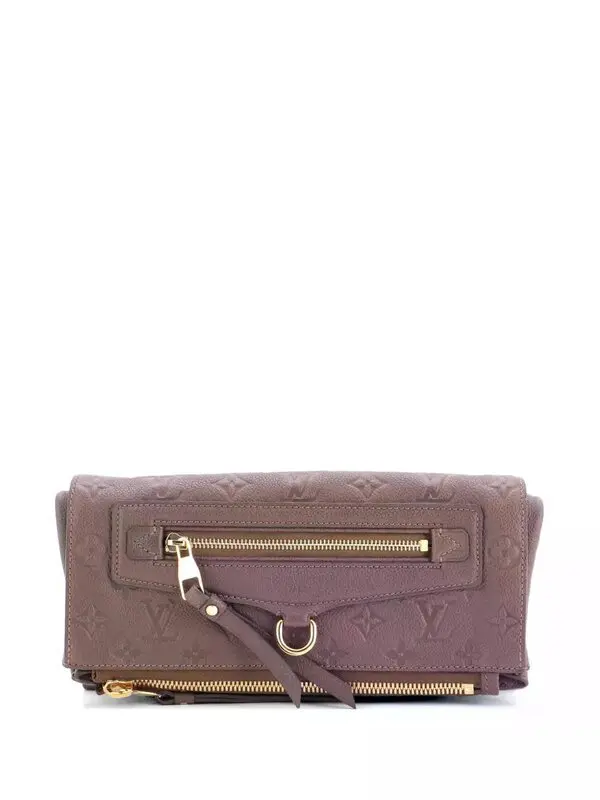 LOUIS VUITTON Pétillante Monogram Empreinte Leather Clutch Bag - Brown