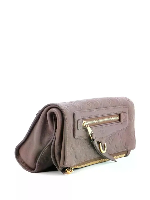 LOUIS VUITTON Pétillante Monogram Empreinte Leather Clutch Bag - Brown
