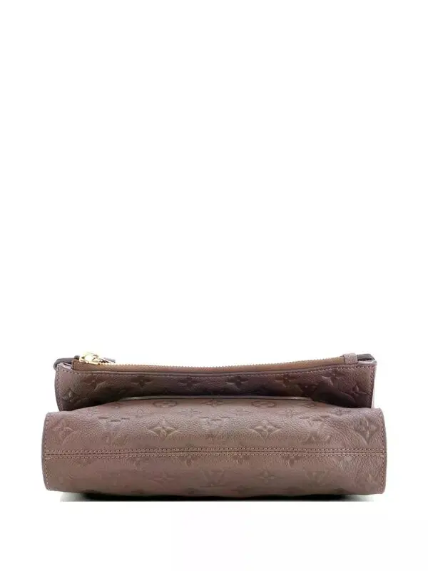 LOUIS VUITTON Pétillante Monogram Empreinte Leather Clutch Bag - Brown