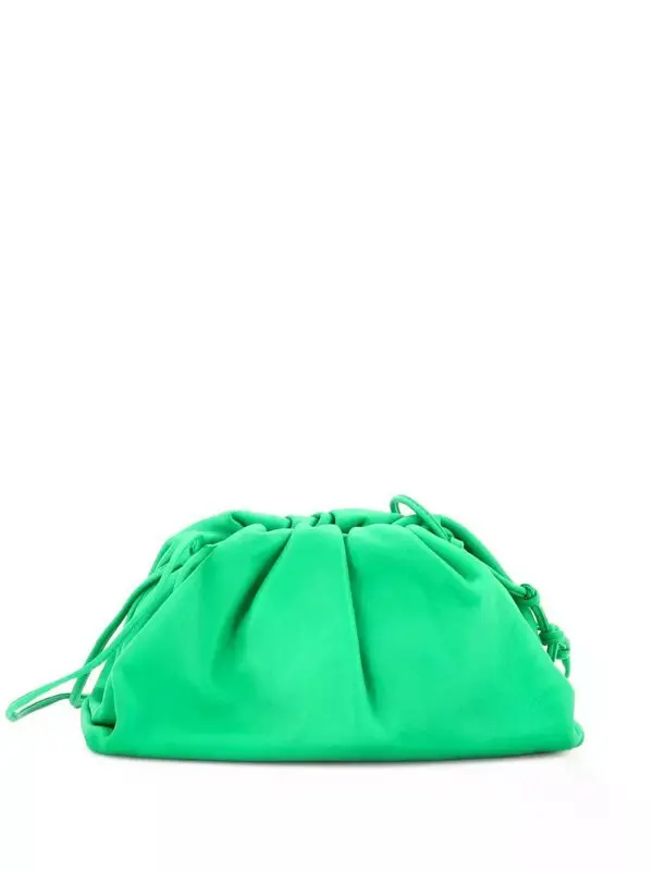 Bottega Veneta The Pouch Leather Mini Crossbody Bag - Green