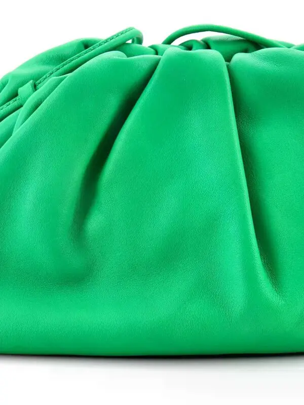 Bottega Veneta The Pouch Leather Mini Crossbody Bag - Green