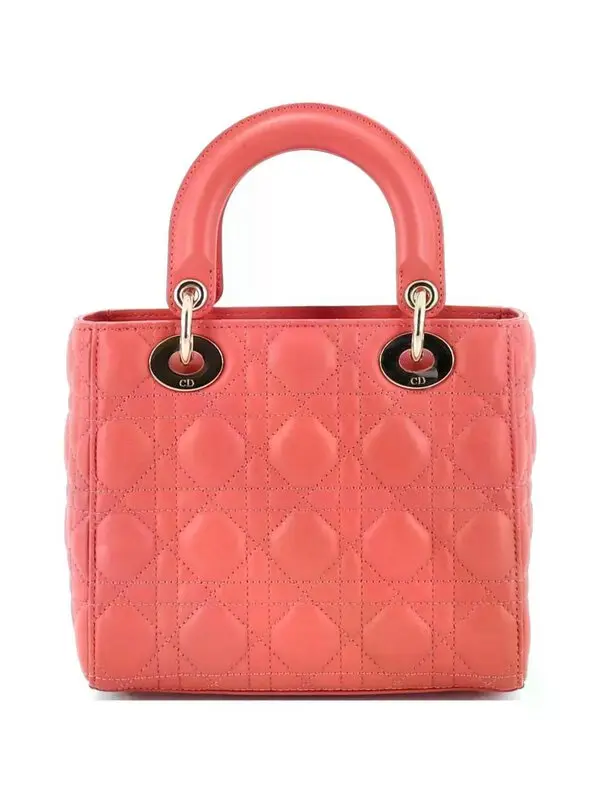 Dior My Abcdior Lady Bag Cannage Quilt Lambskin - Pink