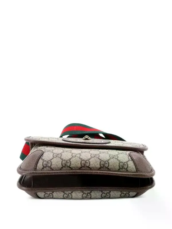 Gucci Neo Vintage Flap Messenger Gg Coated Canvas Small - Brown