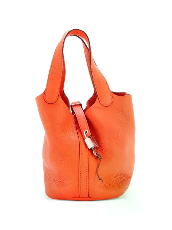 Hermès Picotin Lock Clemence Pm Bucket Bag - Orange