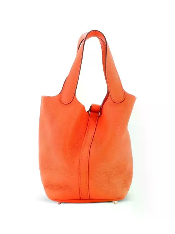 Hermès Picotin Lock Clemence Pm Bucket Bag - Orange