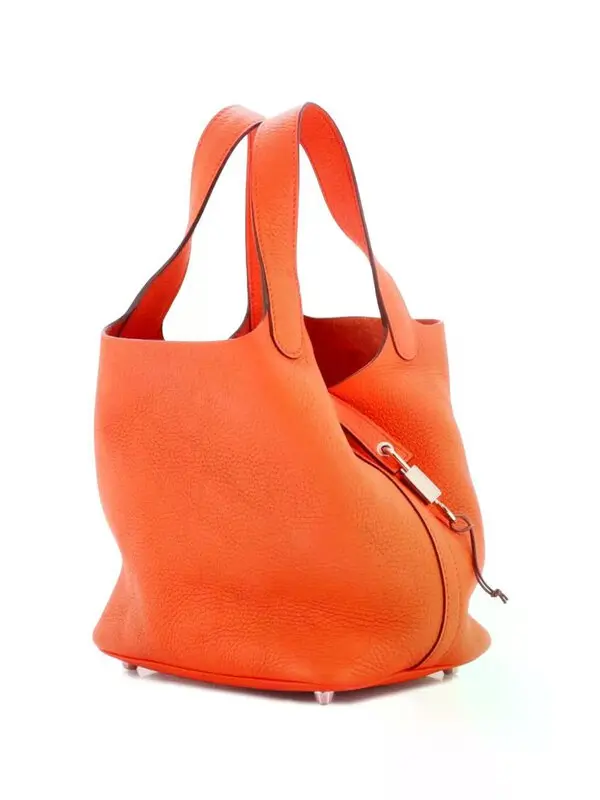 Hermès Picotin Lock Clemence Pm Bucket Bag - Orange
