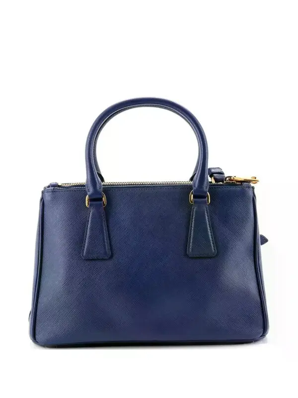 Prada Saffiano Leather Small Tote Bag - Blue