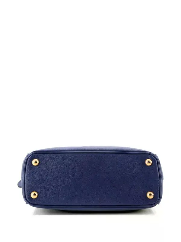 Prada Saffiano Leather Small Tote Bag - Blue