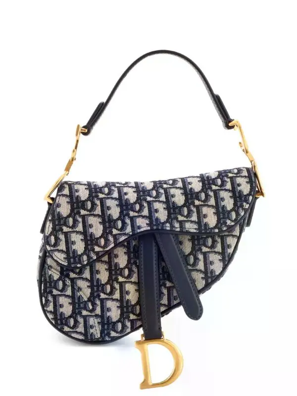 Dior Saddle Handbag Oblique Canvas Mini Shoulder Bag - Blue