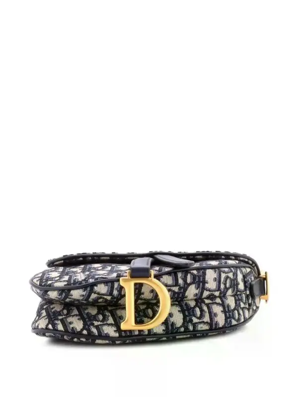 Dior Saddle Handbag Oblique Canvas Mini Shoulder Bag - Blue