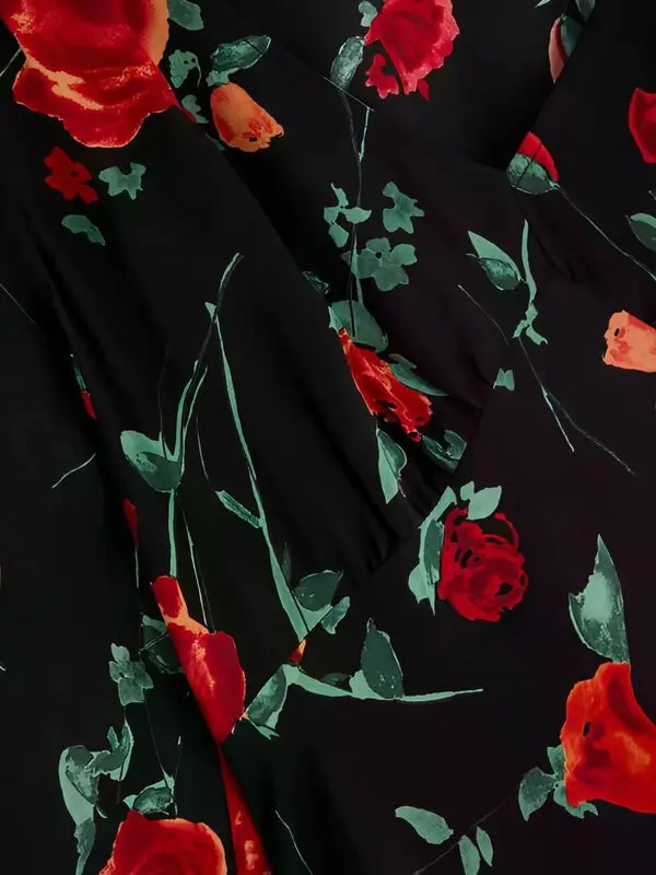 Rixo Mavis Floral Print Midi Dress