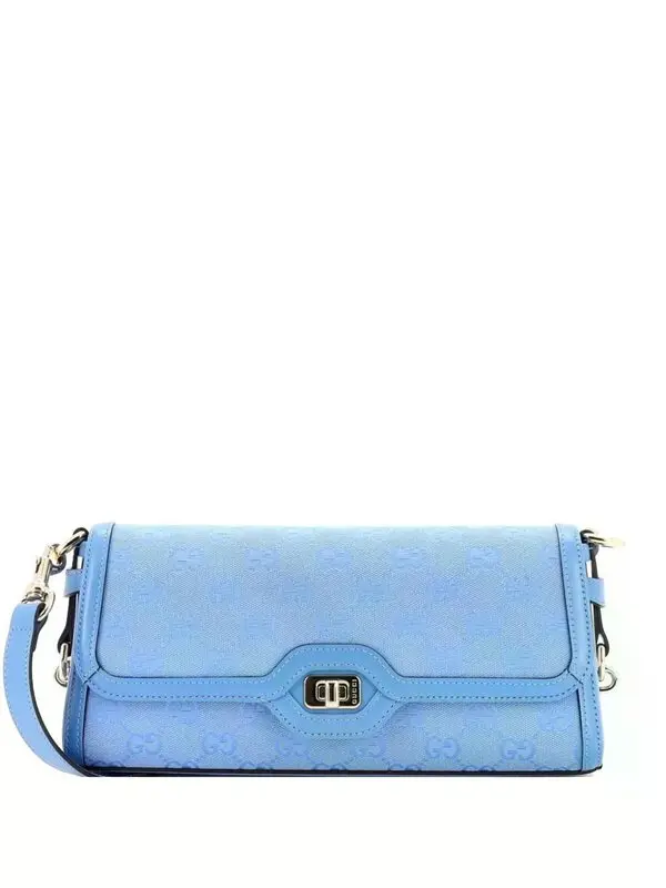 Gucci Luce Canvas Small Shoulder Bag - Blue