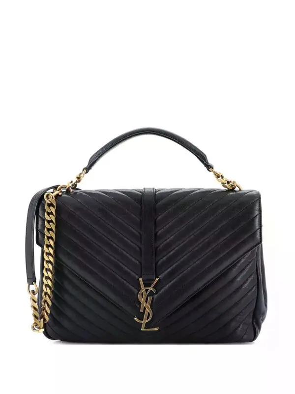 Saint Laurent Classic Monogram College Large Shoulder Bag - Black