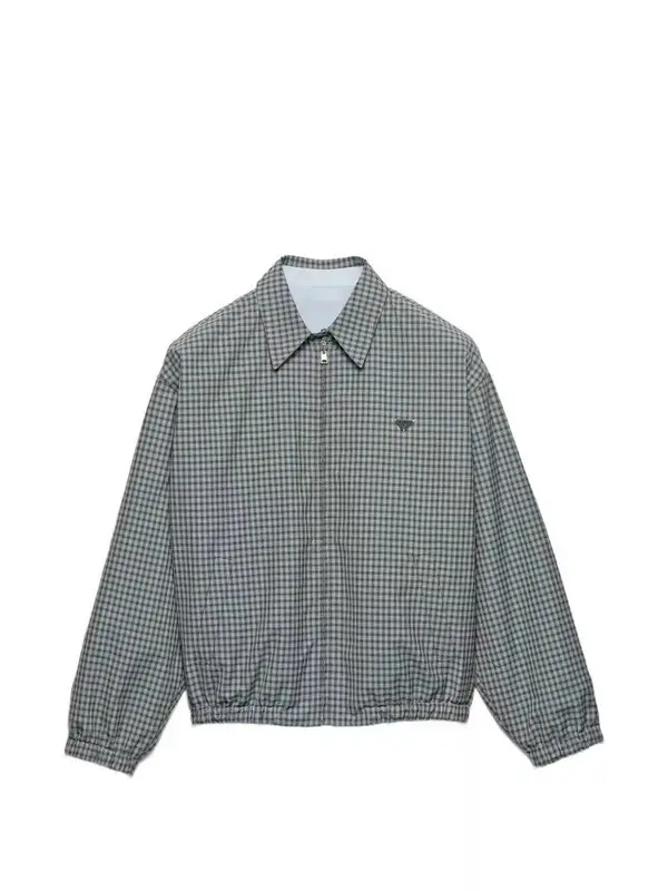 Prada Checked Poplin Blouson Jacket