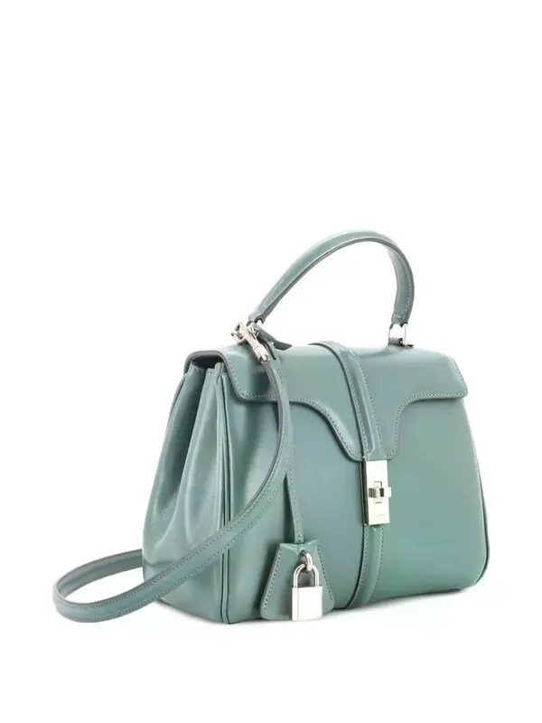 Celine 16 Top Handle Small Satchel - Green