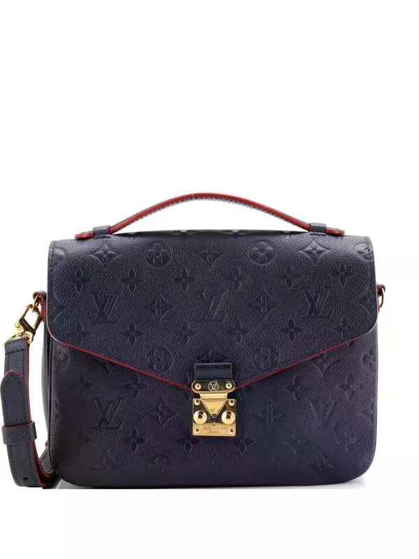 LOUIS VUITTON Pochette Metis Monogram Empreinte Leather Crossbody Bag - Blue