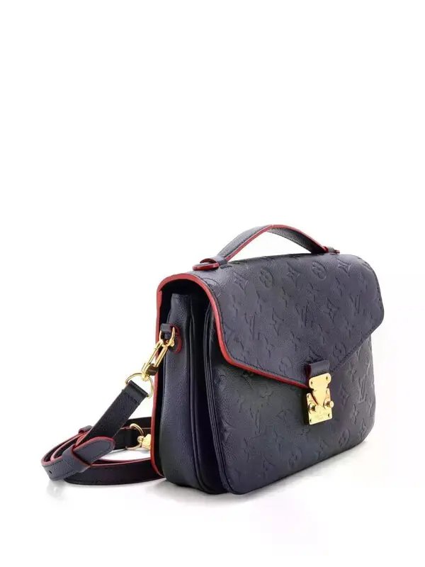 LOUIS VUITTON Pochette Metis Monogram Empreinte Leather Crossbody Bag - Blue