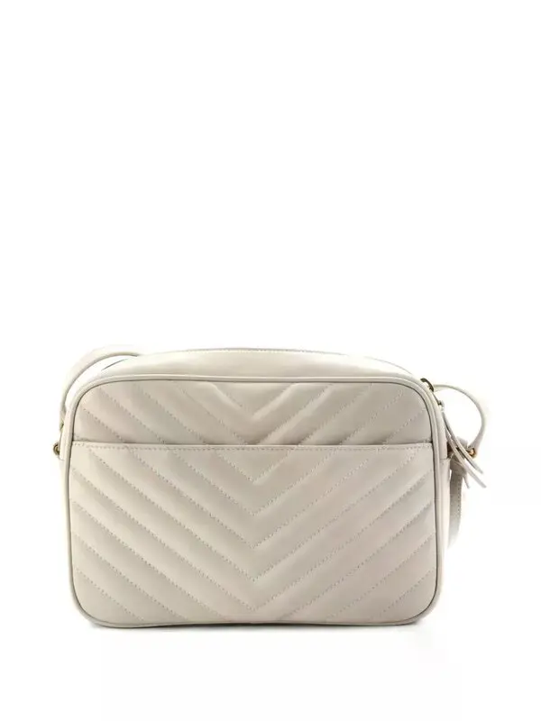 Saint Laurent Lou Camera Bag Matelasse Chevron Leather Small Crossbody Bag - Neutrals