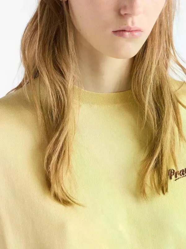 Prada Silk Crew-neck Sweater - Yellow