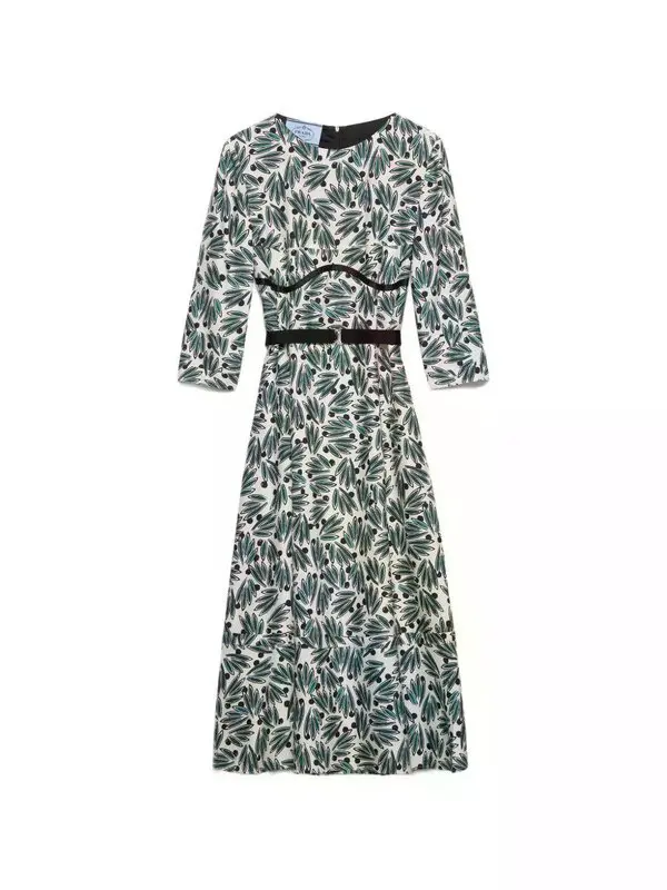 Prada Printed Pongé Sheath Dress