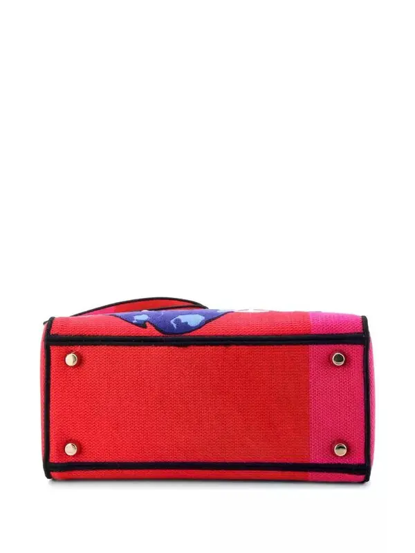 Dior Lady D-lite Embroidered Canvas Medium Satchel - Multicolour
