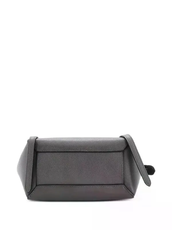 Celine Nano Belt Bag Textured Leather Shoulder Bag - Grey