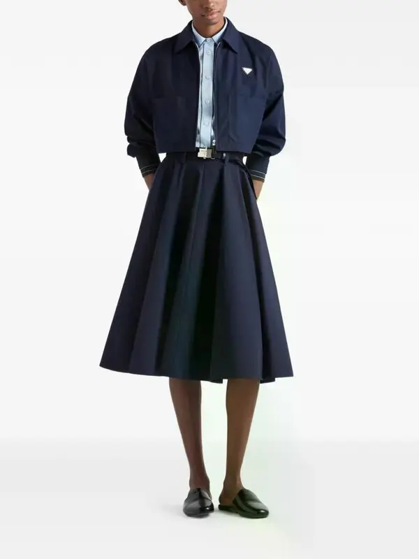 Prada Short-sleeved Poplin Shirt - Blue
