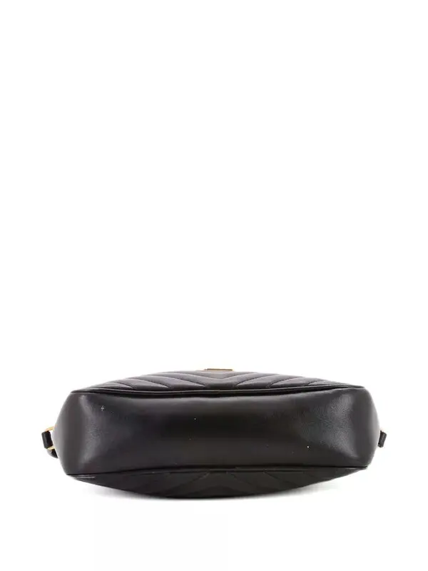 Saint Laurent Lou Camera Bag Matelasse Chevron Leather Small - Black