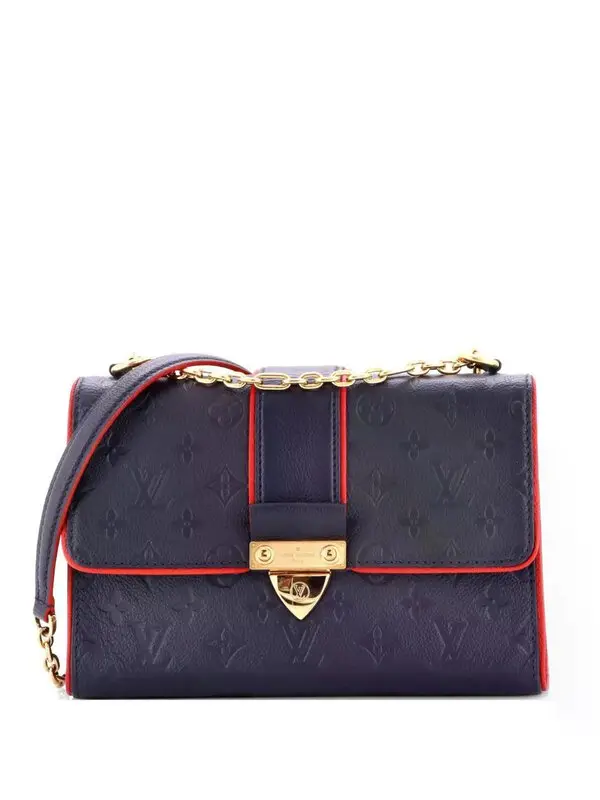 LOUIS VUITTON Saint Sulpice Handbag Monogram Empreinte Leather Pm - Blue