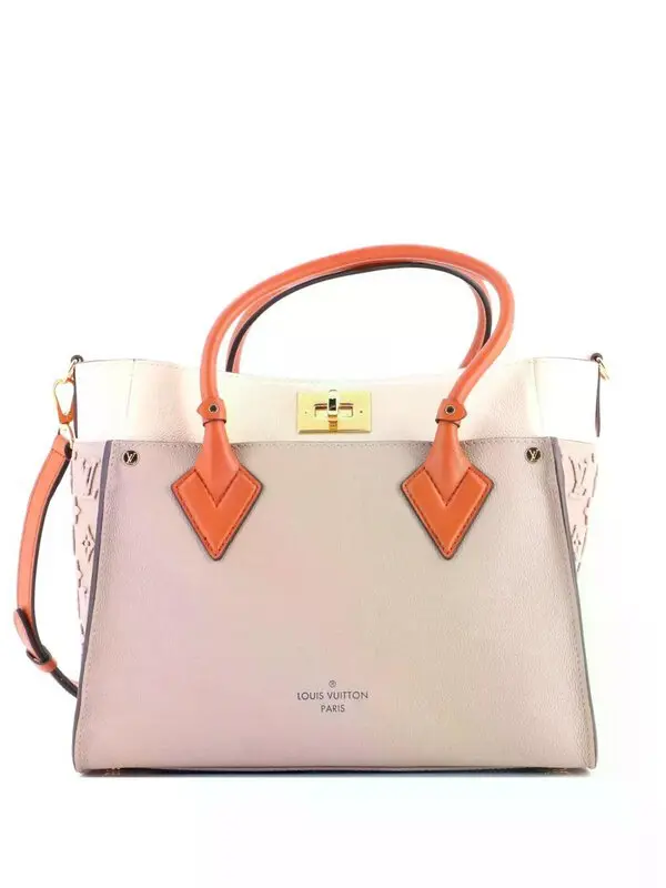 LOUIS VUITTON On My Side Monogram Tuffetage Leather Mm Tote Bag - Neutrals