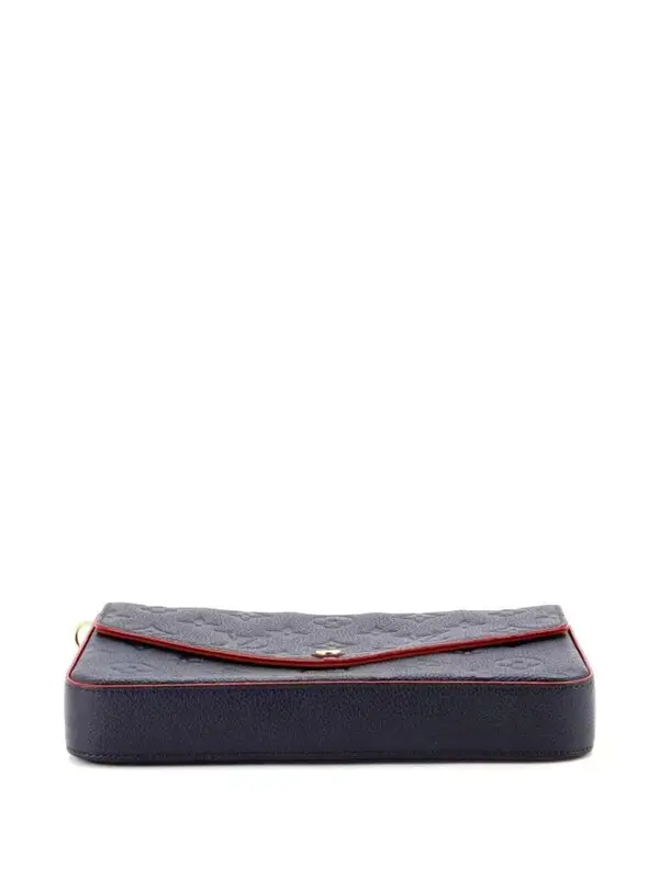 LOUIS VUITTON Felicie Pochette Monogram Empreinte Leather - Blue