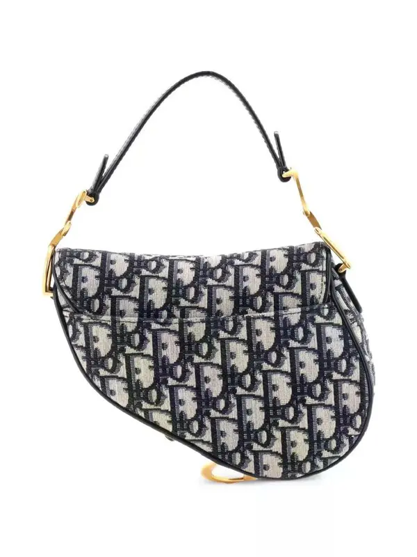 Dior Saddle Handbag Oblique Canvas Mini Shoulder Bag - Blue