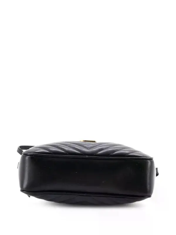 Saint Laurent Lou Camera Bag Matelasse Chevron Leather Small - Black