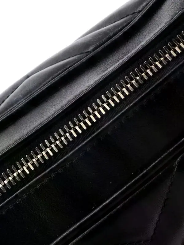 Saint Laurent Lou Camera Bag Matelasse Chevron Leather Small - Black