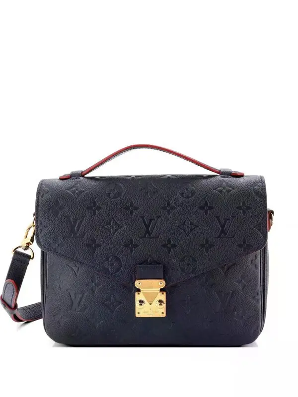 LOUIS VUITTON Pochette Metis Monogram Empreinte Leather Crossbody Bag - Blue