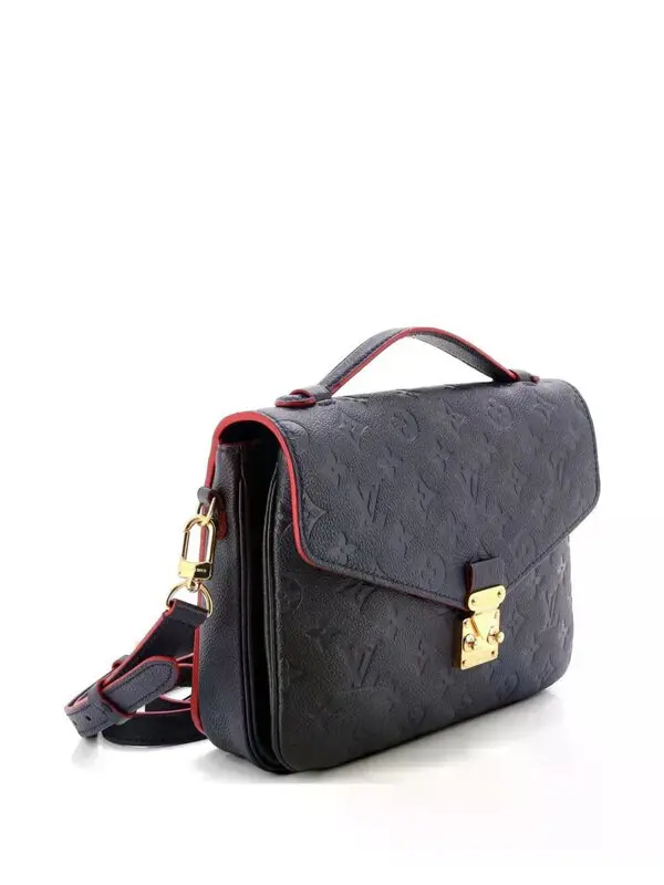 LOUIS VUITTON Pochette Metis Monogram Empreinte Leather Crossbody Bag - Blue