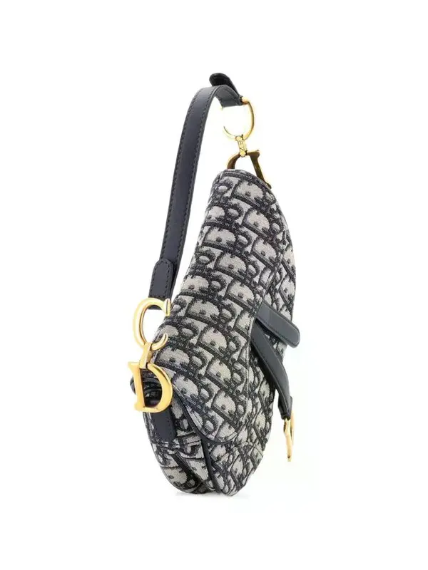Dior Saddle Handbag Oblique Canvas Mini