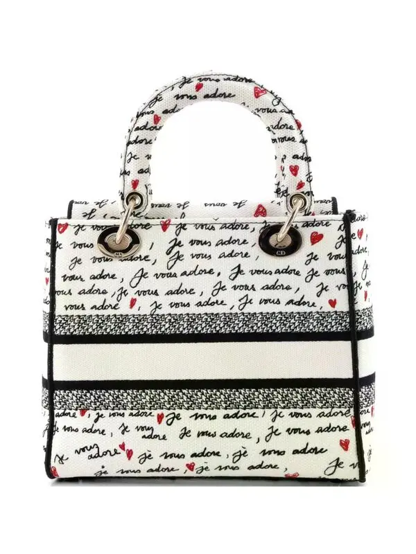 Dior Lady D-lite Embroidered Canvas Satchel - Multicolour
