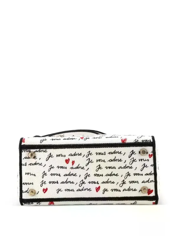 Dior Lady D-lite Embroidered Canvas Satchel - Multicolour