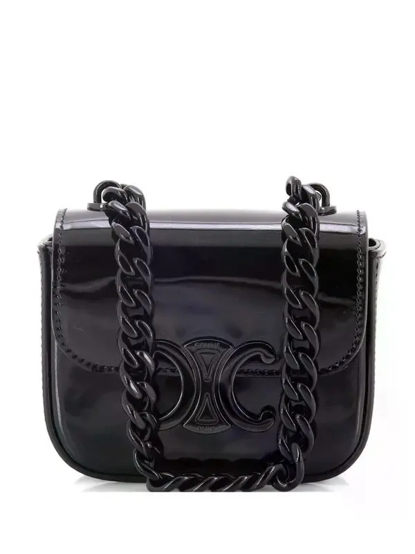 Celine Claude Chain Patent Mini Shoulder Bag