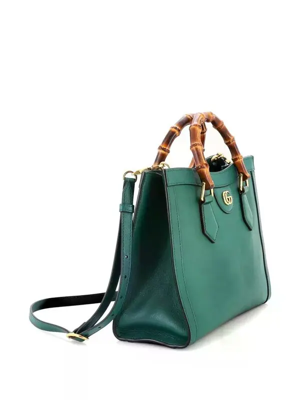 Gucci Diana Small Tote Bag With Bamboo Handle - Green