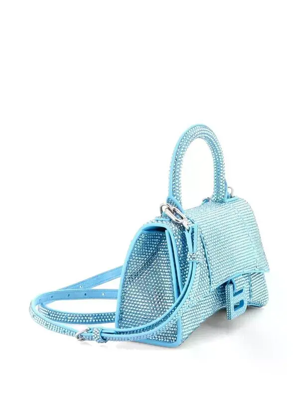 Balenciaga Hourglass Xs Top Handle Crossbody Bag - Blue