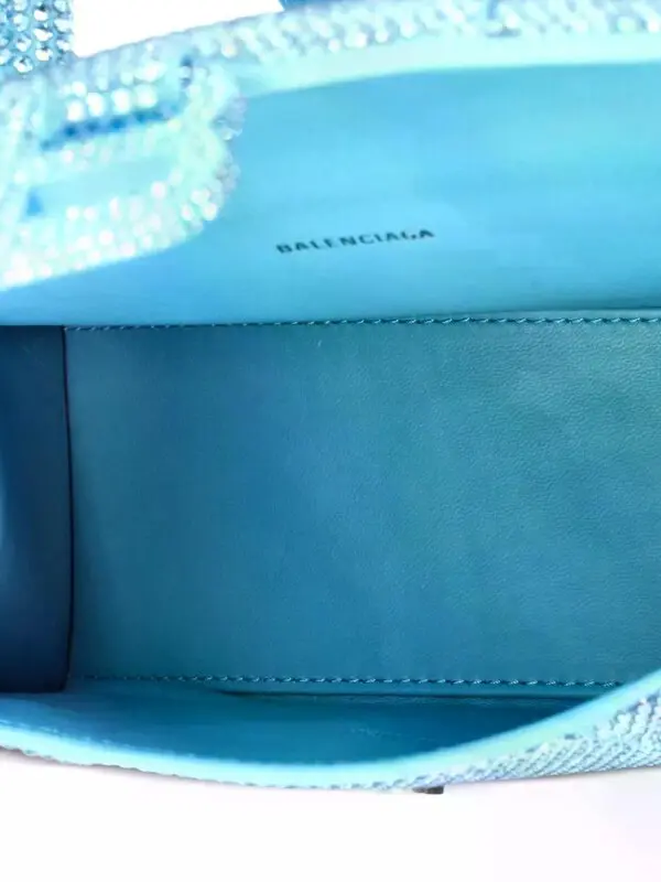 Balenciaga Hourglass Xs Top Handle Crossbody Bag - Blue