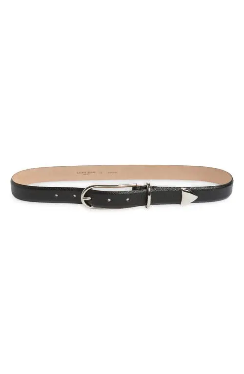 Lafayette 148 New York Pyramid Leather Belt - Black