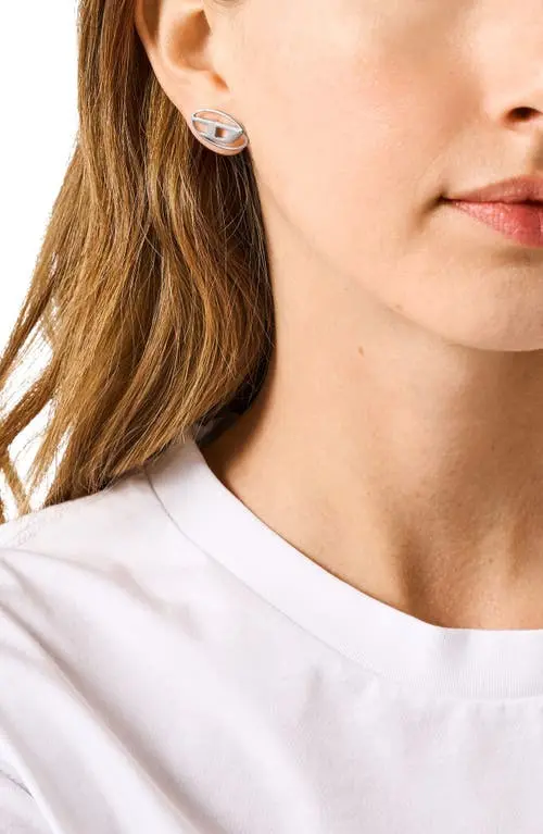 DIESEL® Oval D Stud Earring