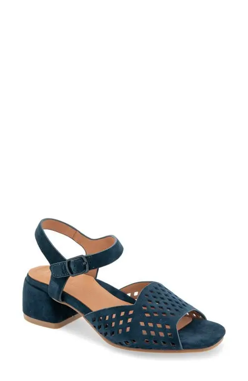 Gentle Souls Oaks Ankle Strap Sandal - Navy Suede